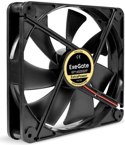 Вентилятор 140x140x25 Exegate EP14025S2P, 1600rpm, 31dB(M), 0.06A, SLB, 2pin
