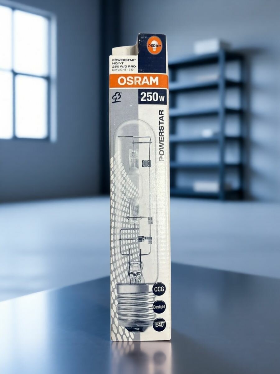 Лампа газоразрядная металлогалогенная HQI-T 250W/D PRO DAYLIGHT E40 OSRAM 4008321677846