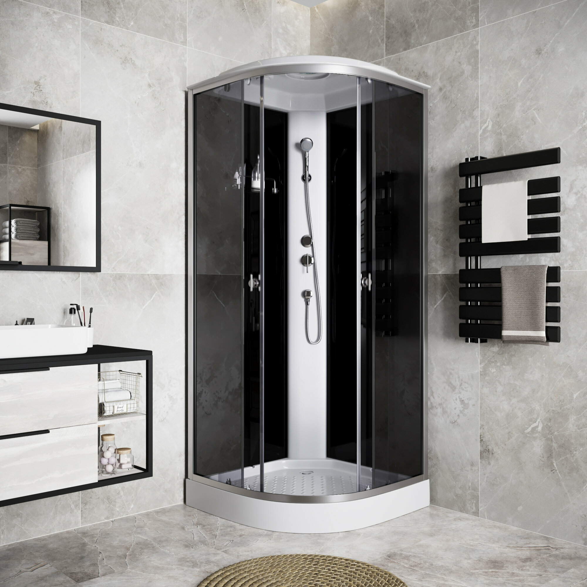 Душевая кабина Niagara, размер 90 х 90 с акриловым поддоном, угловая.