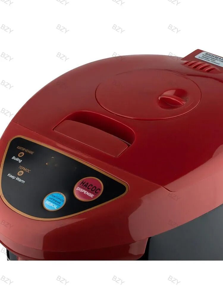 Чайник Термос Electric Kettle, 6.8L Электрический чайник с функцией кипячения и поддержания температуры, красный/черный — фото 1