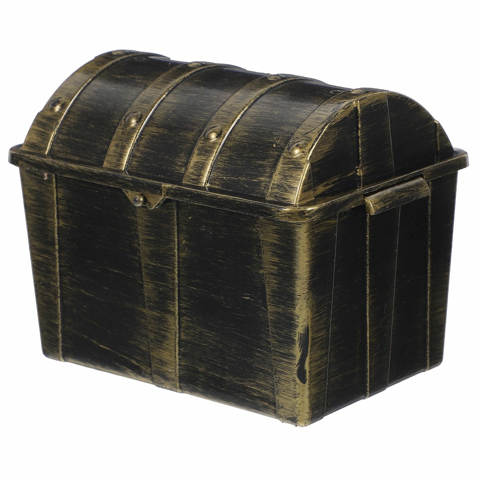 Игрушечный золотистый пластиковый сундук для хранения игрушек