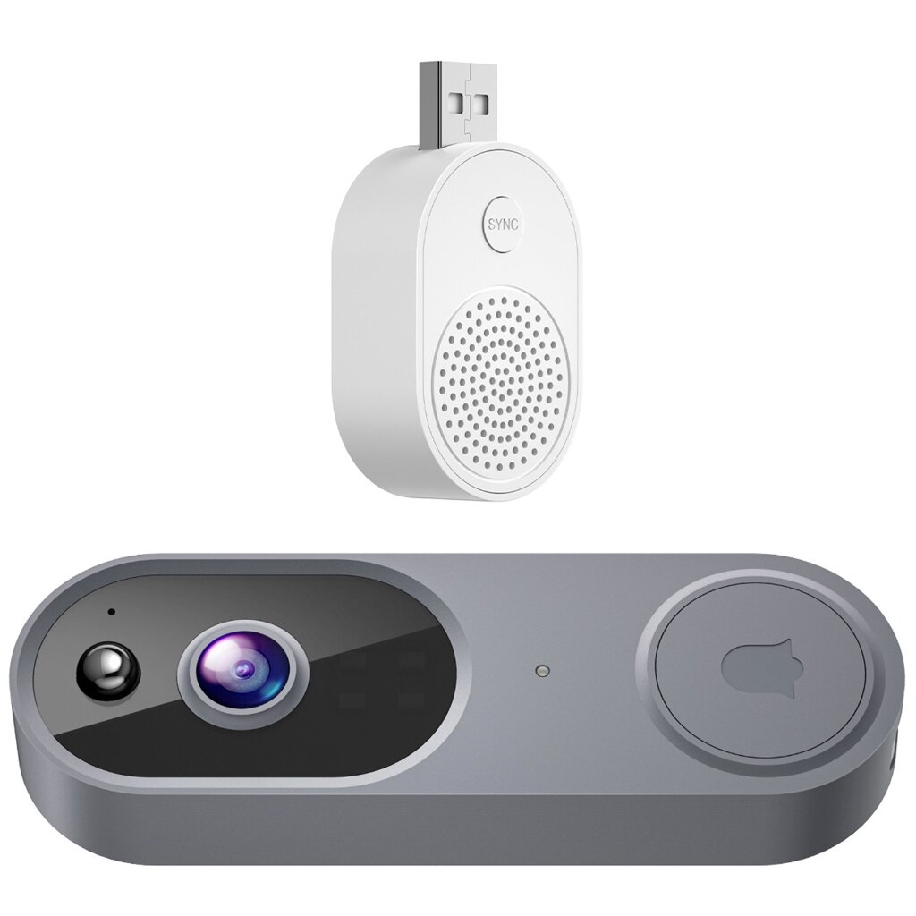 Беспроводная камера видеодомофона с разрешением 1080P и облачным хранилищем Chimes для обнаружения людей, 2-стороннего разговора, видеонаблюдения в помещении и на улице