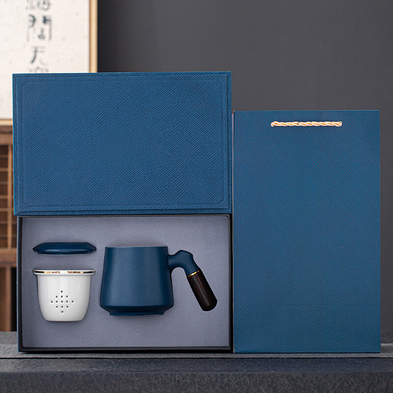 Набор чайных чашек в качестве корпоративного подарка для празднования годовщины компании и ежегодных собраний, представляющий собой элитный подарок для клиентов и сотрудников.