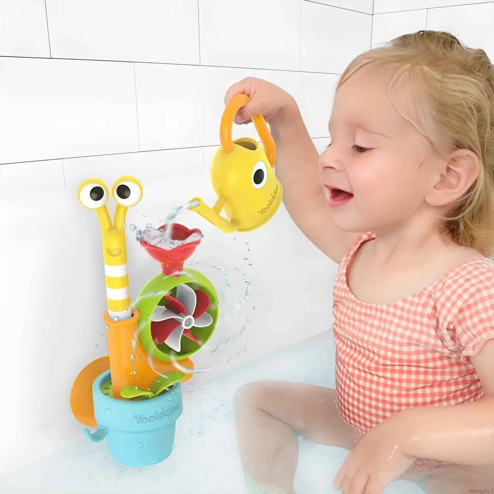 Игрушка для ванной Yookidoo Садовая тематика с лейкой для воды и вращающейся улиткой для малышей
