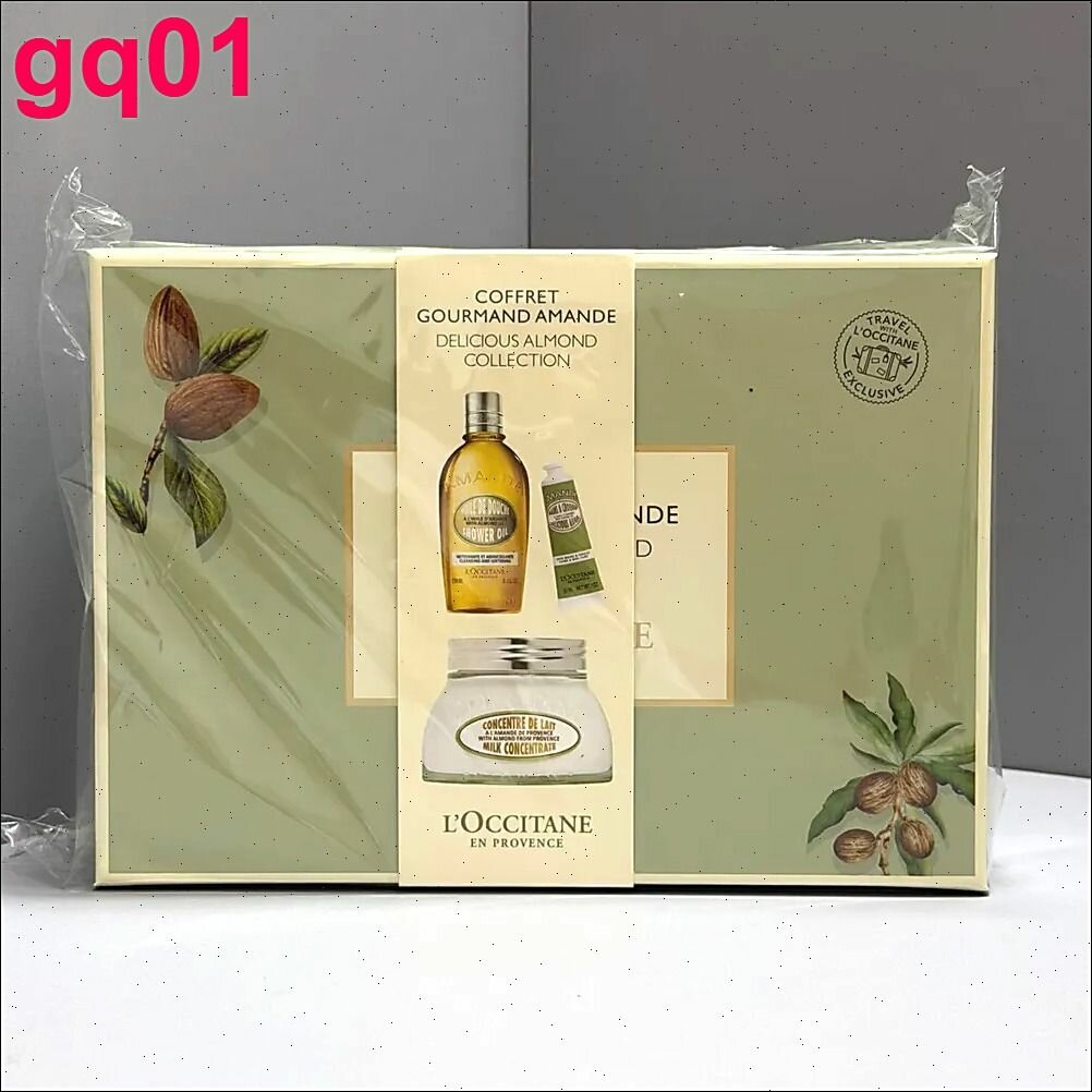 L'Occitane Набор "Миндаль и сладкий абрикос" (3 предмета): масло для душа 250 мл + крем для тела 200 мл + крем для рук 30 мл