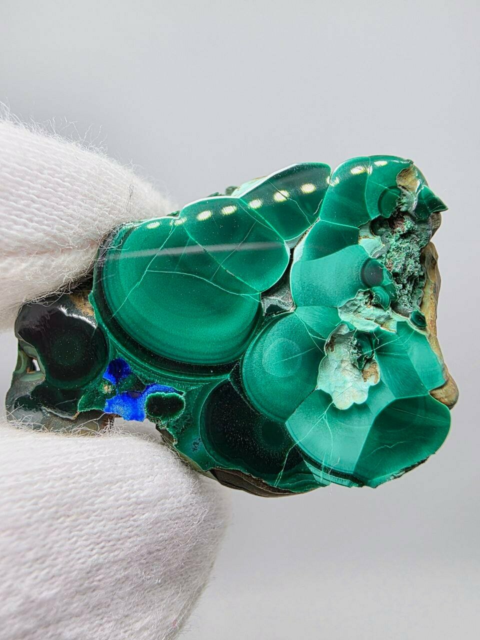 Малахит (полированный) 35 мм, 13 г.