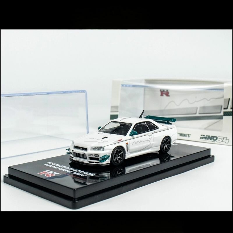Машинка INNO 1:64 GTR R34 V-SPEC N1 MINE'S Модель легкосплавного автомобиля
