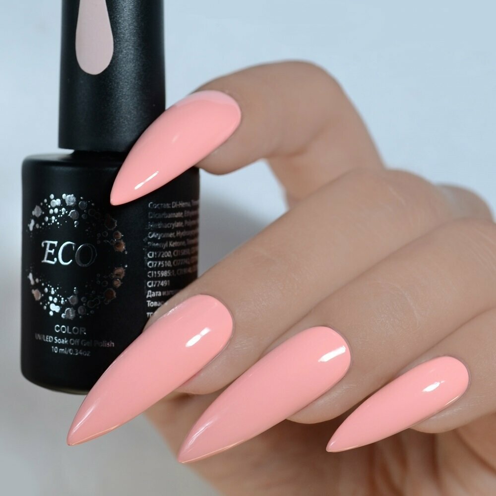 Гель-лак для ногтей ТМ ECO №54 Основная (шеллак), розовый, 10мл