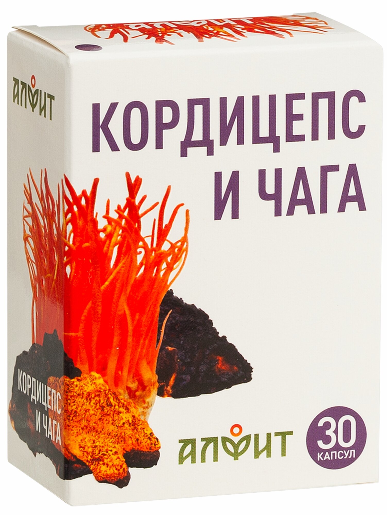 Кордицепс и чага для иммунитета от бренда "Алфит", 30 капсул по 500 мг