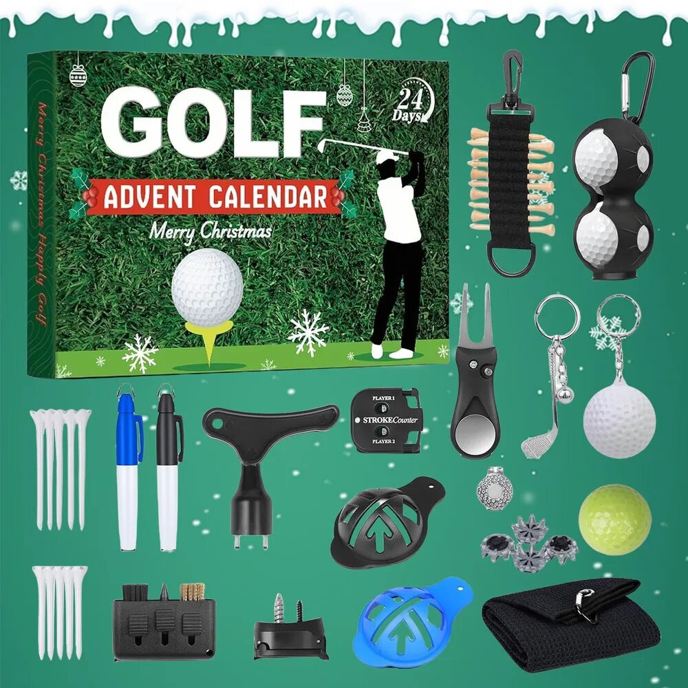 Ксессуары для мужского календаря для гольфа Golf Advent Calendar 2025 Christmas Countdown