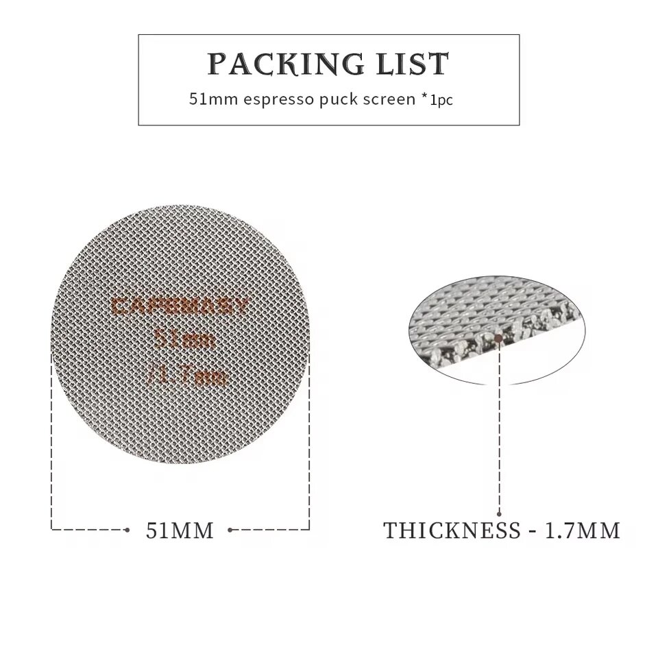 CAFEMASY Экран для эспрессо 51mm 1PC