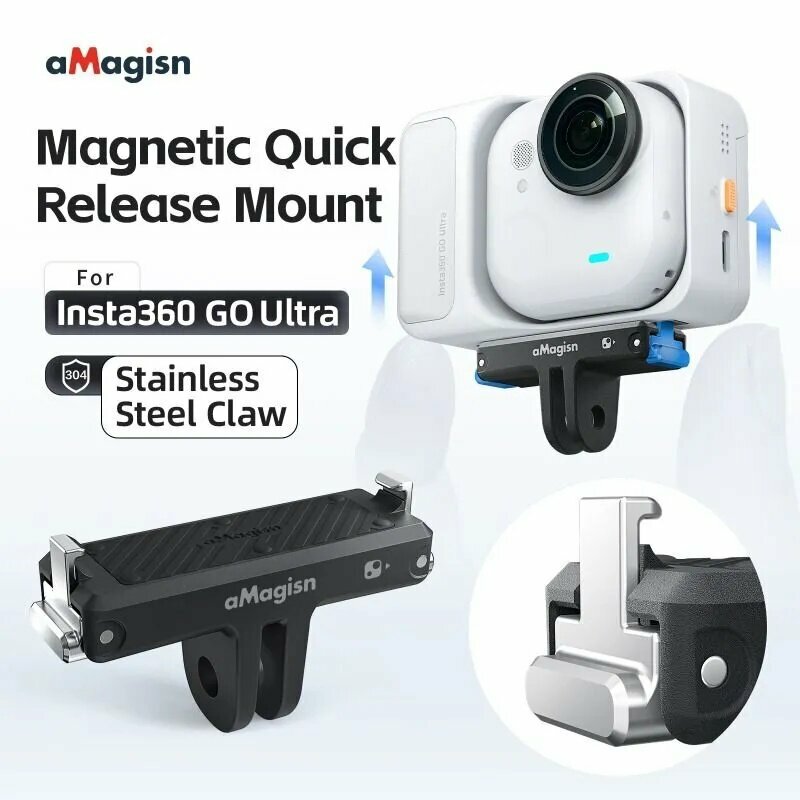 AMagisn для Insta360 Go Ultra Пластиковая магнитная быстросъемная основа