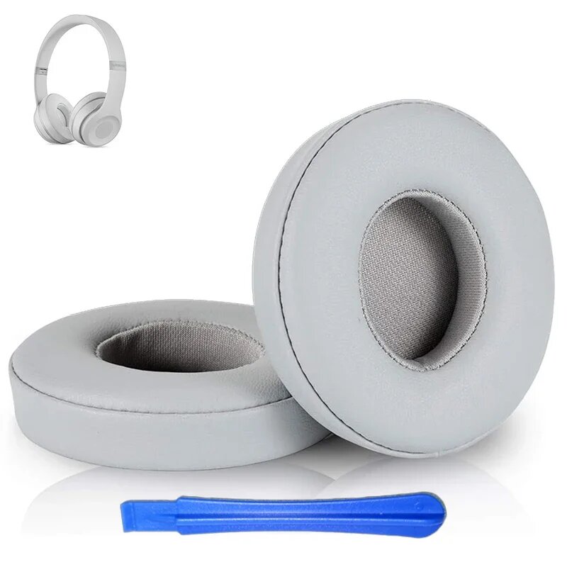 Кожаные амбушюры для Beats Solo3 Solo2 JIESEMWER Grey