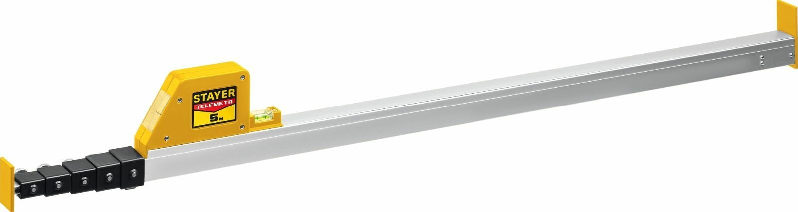 Линейка телескопическая STAYER 5 м, серия Professional, алюминиевая, с замком фиксации, двусторонняя шкала