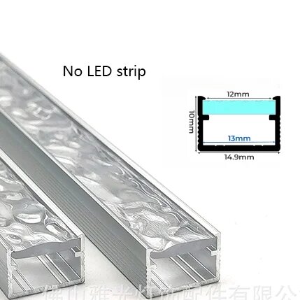 3D алюминиевый профиль Silver 0.5m x 2pcs