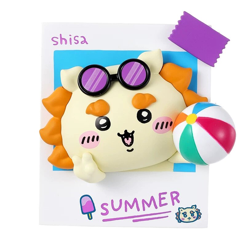 Магнит для холодильника Shisa 3D летняя коллекция милый декор с львом персонажем