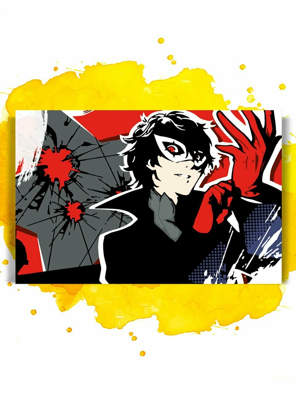 Картина по номерам на холсте Persona 5 - Джокер, 40 х 60 см