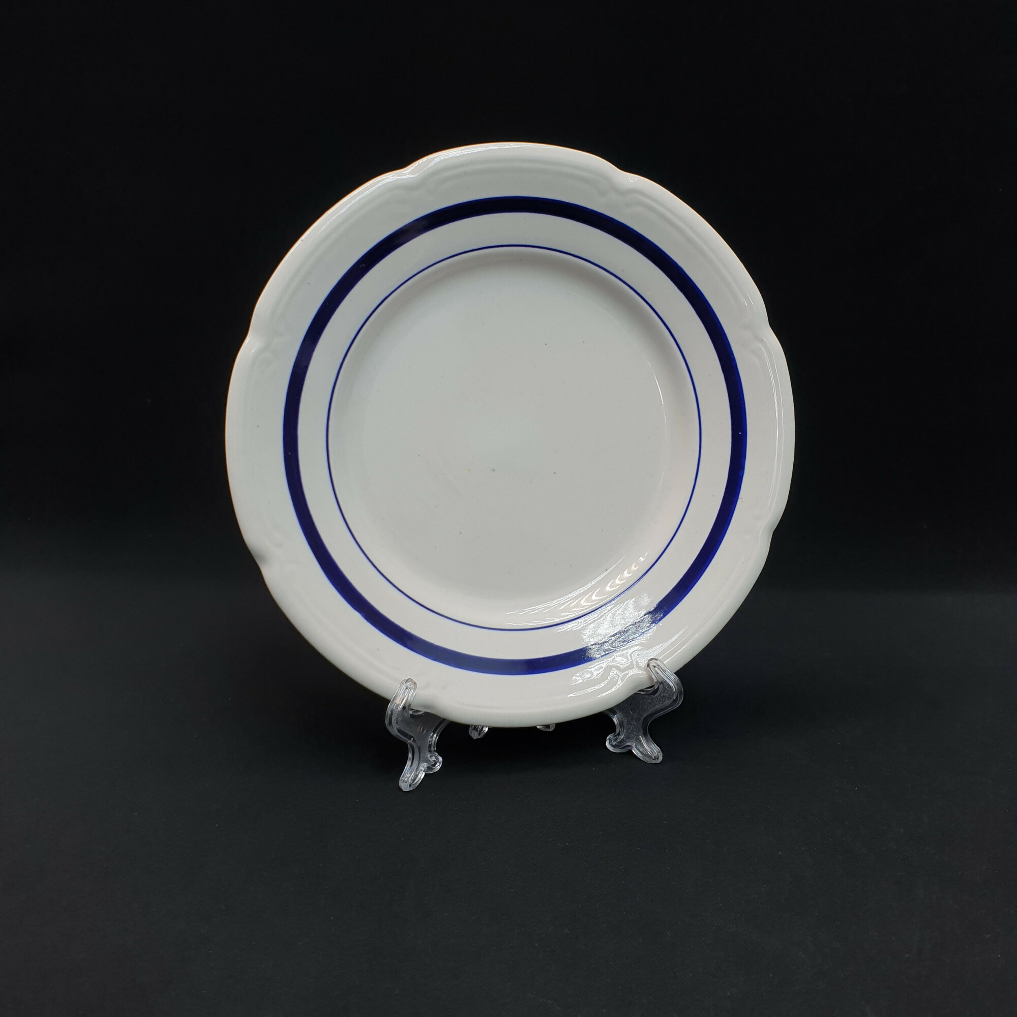 Винтажная столовая тарелка Бугульминский з-д, фаянс 205 мм, СССР