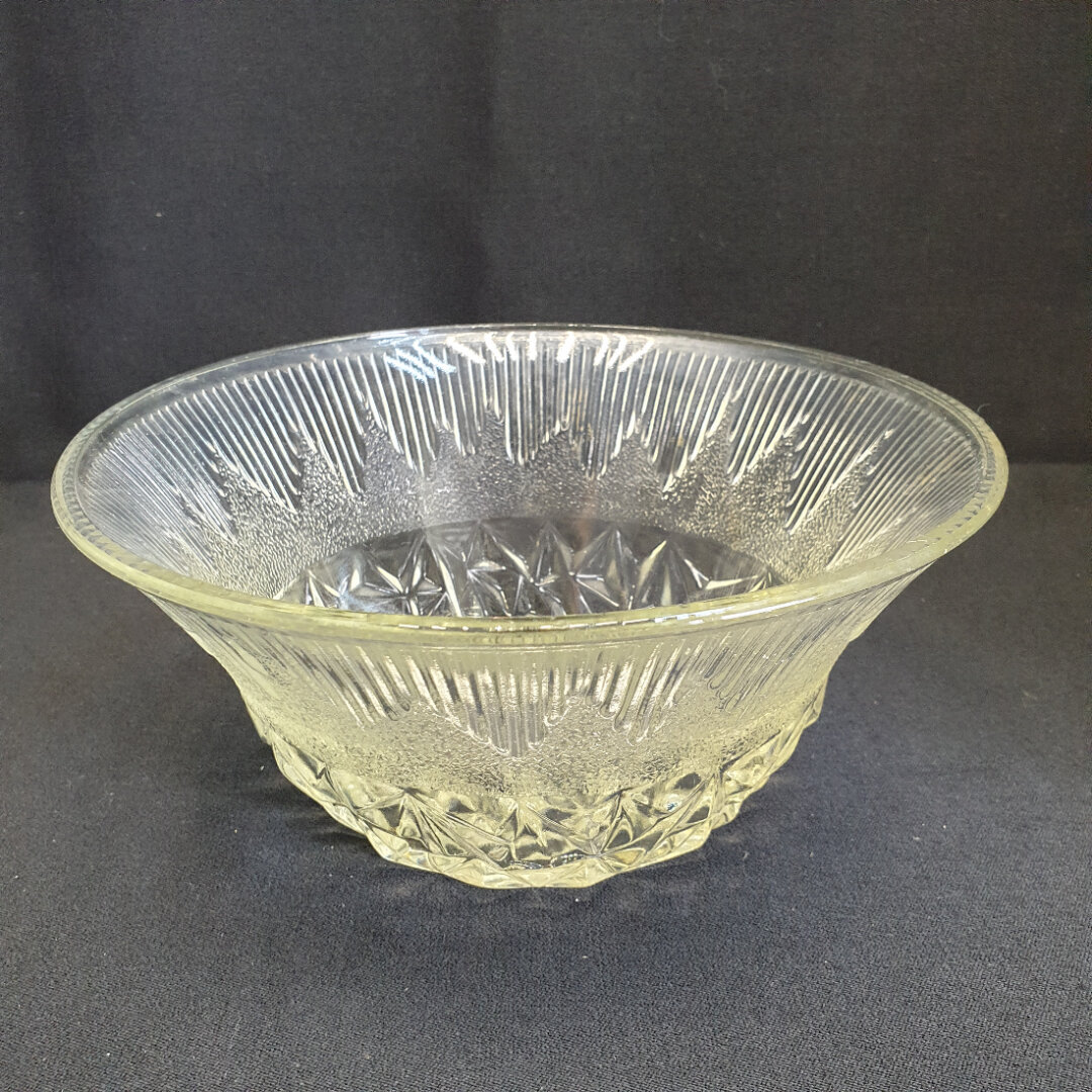 Салатник, УСЗ, стекло, 1300 мл. Винтаж, СССР.