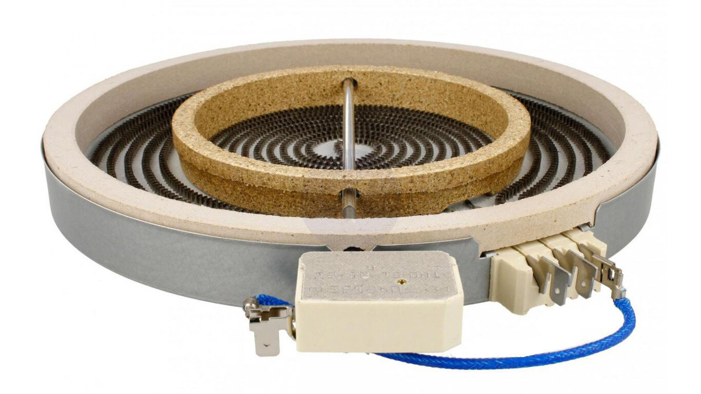 Конфорка электрическая для плиты Korting KECT642BCSC 2 зоны, 2200/800W/230V, D205-230мм/D120-135мм (2302333941, 7082133, снято с гарантийной техники)