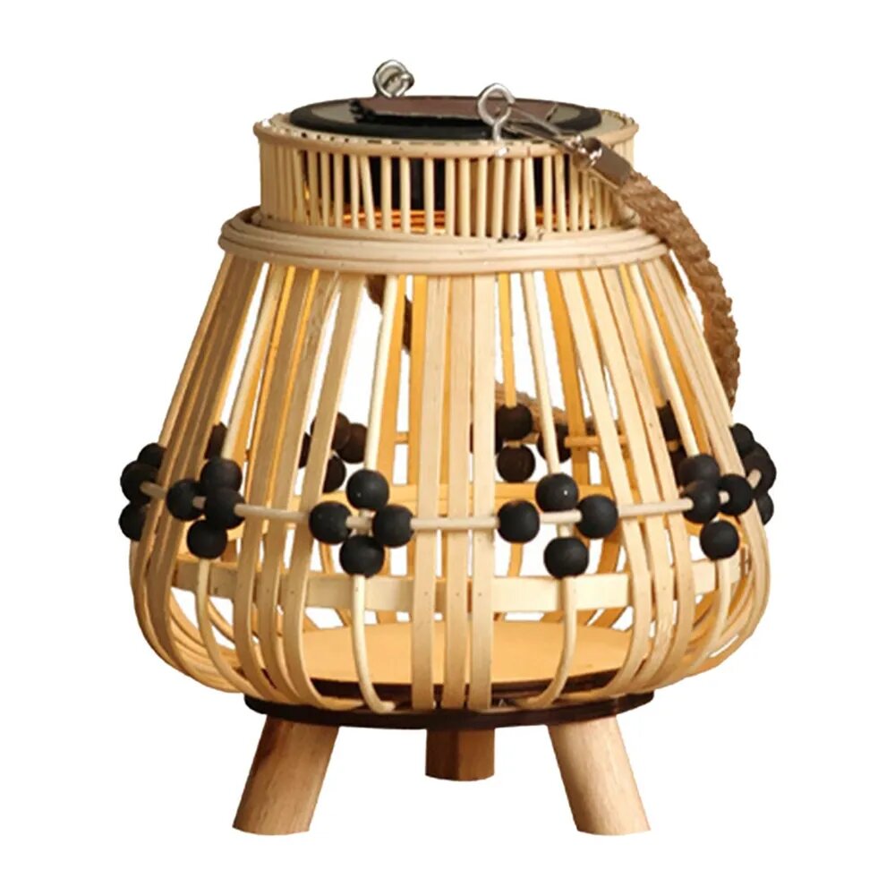 Портативный солнечный фонарь для сада и дачи Деревянный винтажный уличный фонарь для декора