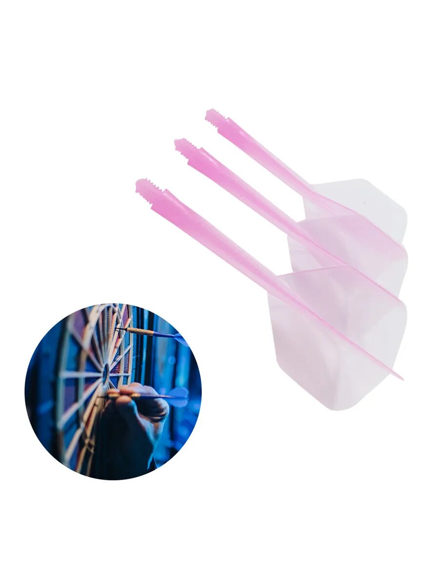 3 шт. встроенные дартс и Flights анти-слет для детей, розовы