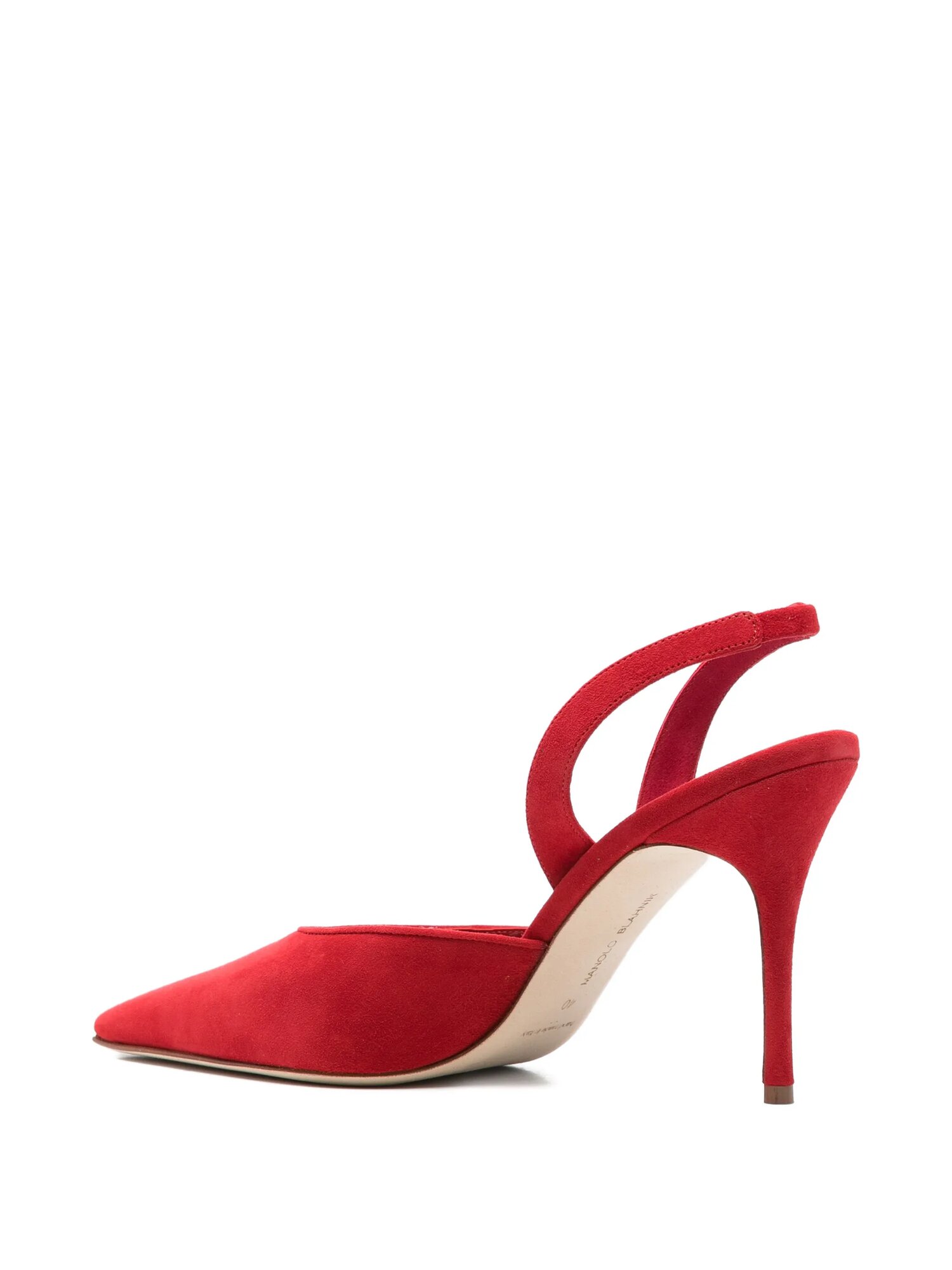 Туфли Manolo Blahnik Borelapla suede slingback pumps, размер 37, красный — фото 1
