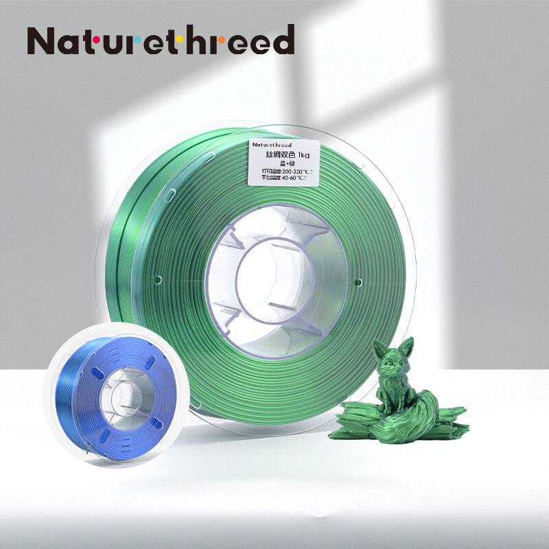 Новые материалы для творчества 2026 года, прямые продажи с завода, филамент для 3D-печати, шелк, двухцветный, трехцветный, горизонтальный градиент, филамент 1 кг.