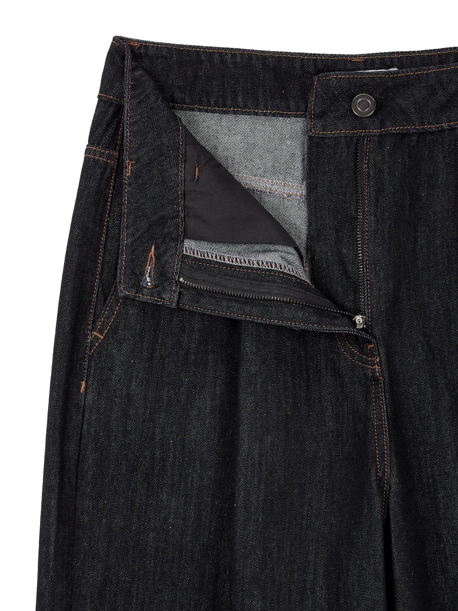 Джинсы STUDIO TOMBOY Tuck denim trousers, размер M, черный — фото 1
