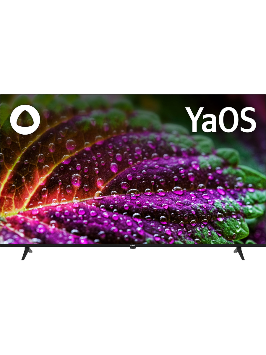 Телевизор BBK 65LED-9220/UTS2C (B) 65" QLED, 4K Ultra HD, черный, смарт ТВ, YaOS