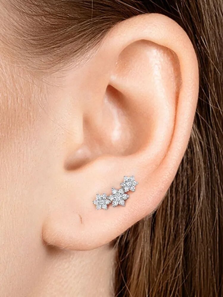 Пирсинг, красное золото, 585 проба, родирование, бриллиант