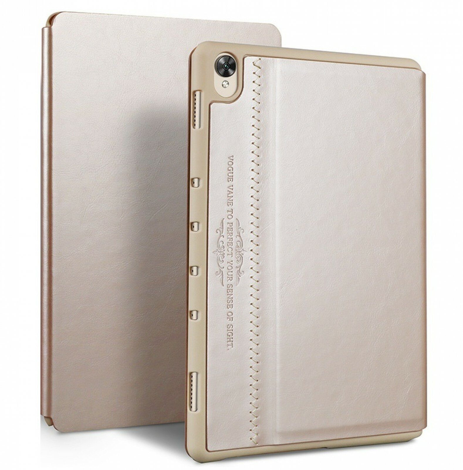 Чехол-книжка MyPads для Samsung Galaxy Tab S7 11 (SM-T870 / T875) водоотталкивающий с мульти-подставкой на металлической основе золотой