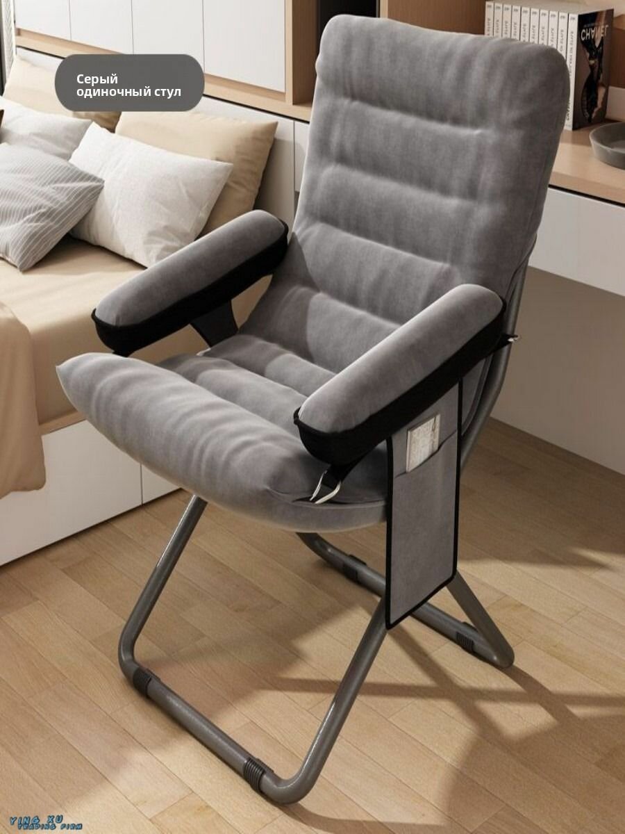 Прямой диван, механизм Реклайнер, 51х52х79 см, серый