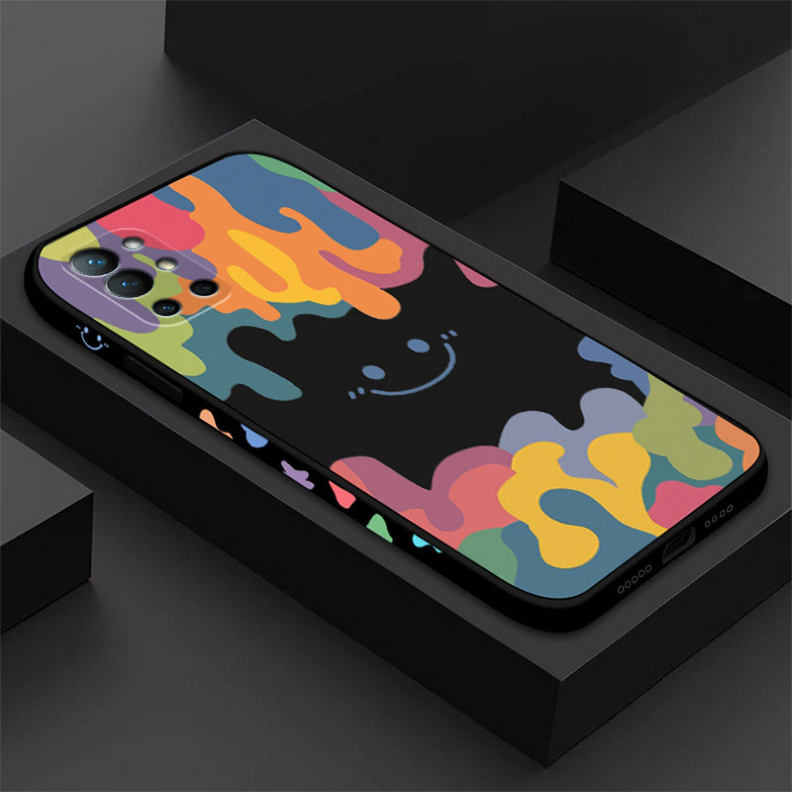 Силиконовый чехол MyPads для смартфона OnePlus 9R с ярким защитным смайликом