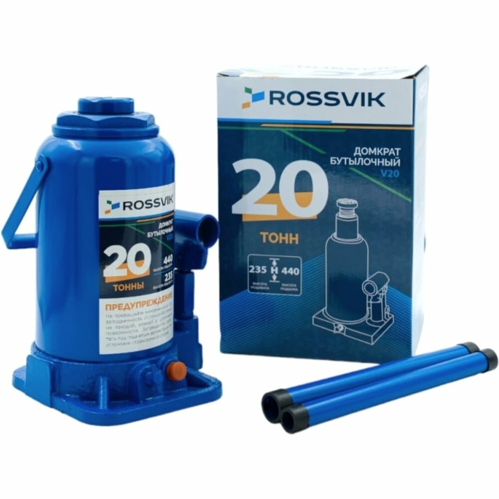 Домкрат бутылочный Rossvik г/п 20,0т V20