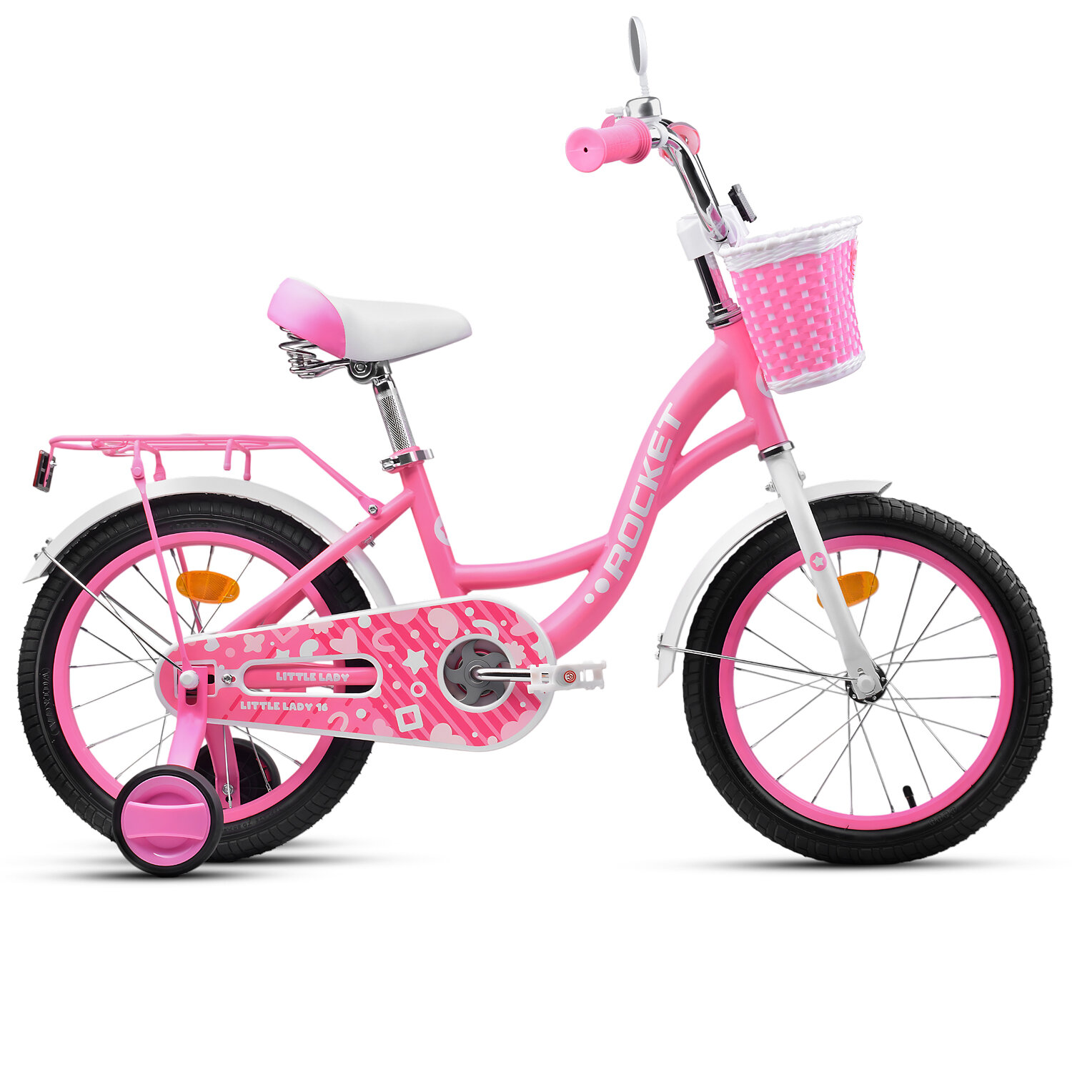 Велосипед 16" Rocket Little Lady, цвет розовый, рост 110 - 125 см.