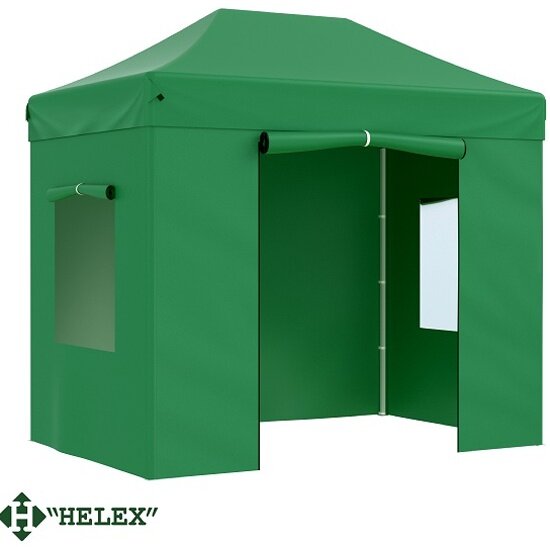 Тент садовый Helex быстросборный с боковыми стенками 6 кв. м зеленый 4321