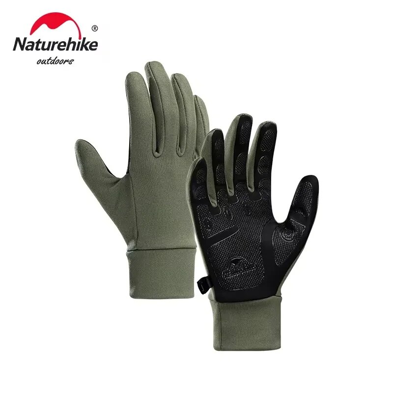 Naturehike антискользящие перчатки NH20FS032 Green, L