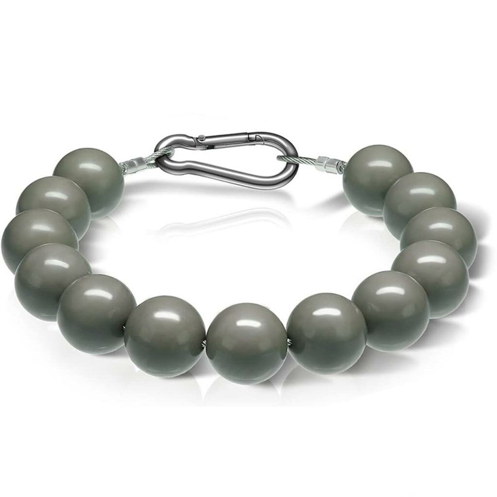 Цепочка из бисера для флагштока из мягкой веревки из нержавеющей стали-серая