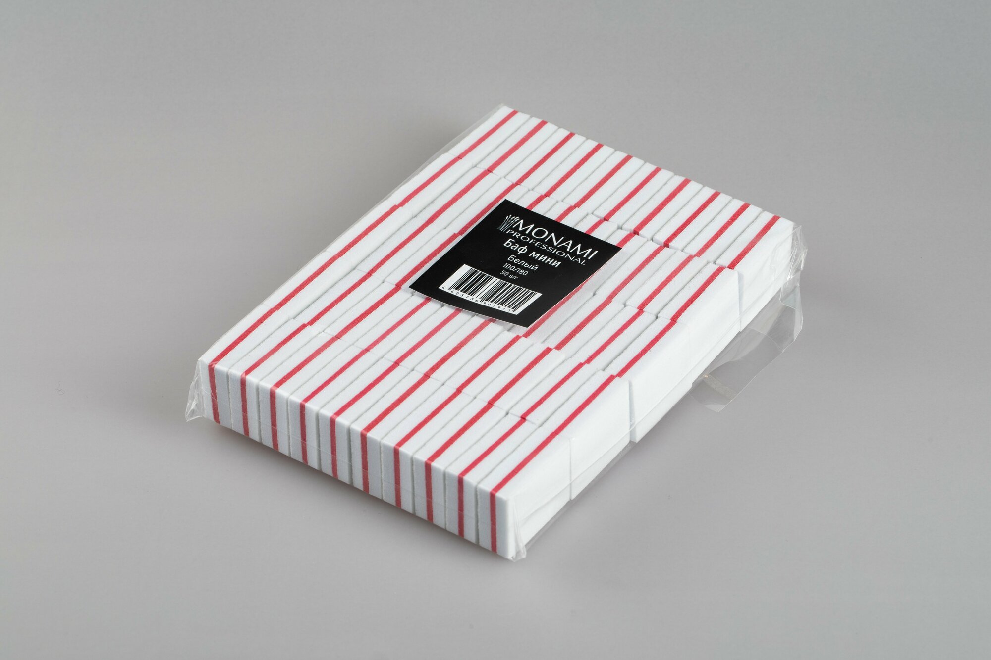 Баф Monami Professional 100/180 для ногтей, для полировки, белый