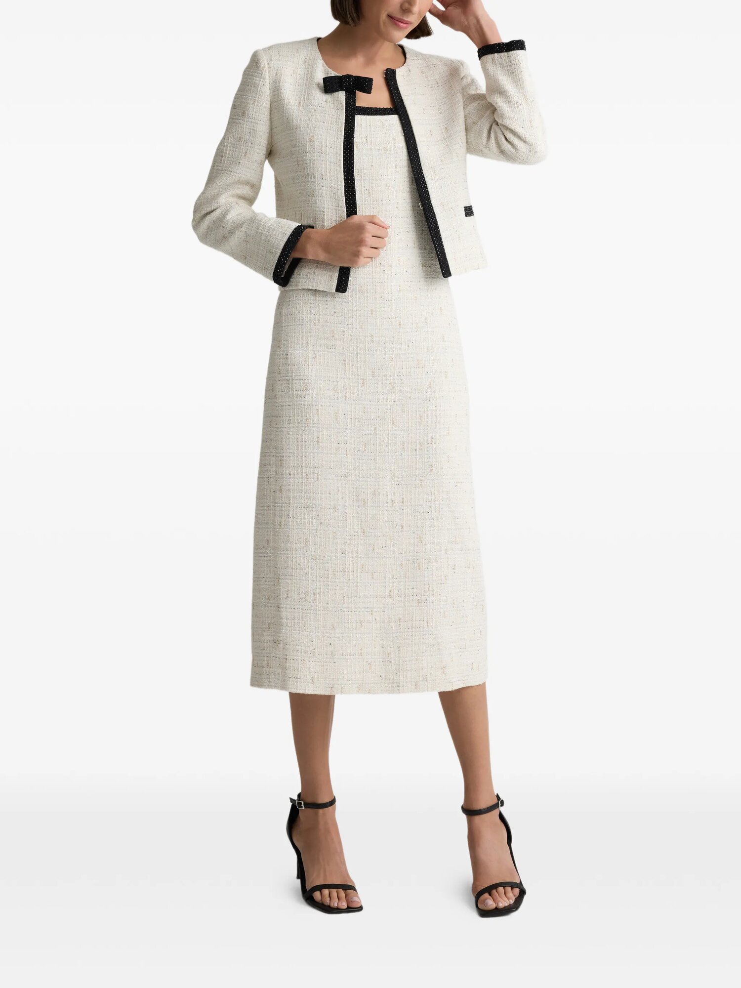 Куртка St. John Tweed appliqué jacket, размер 6, разноцветный — фото 1