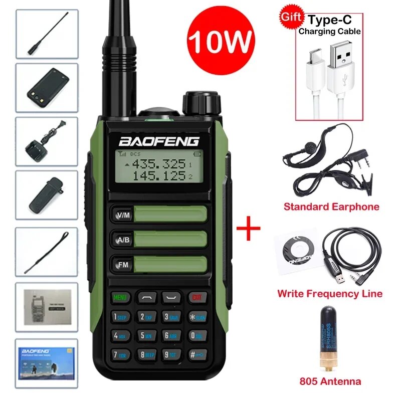 Baofeng UV16 Max V2, 10 Вт, Green, Packge 11