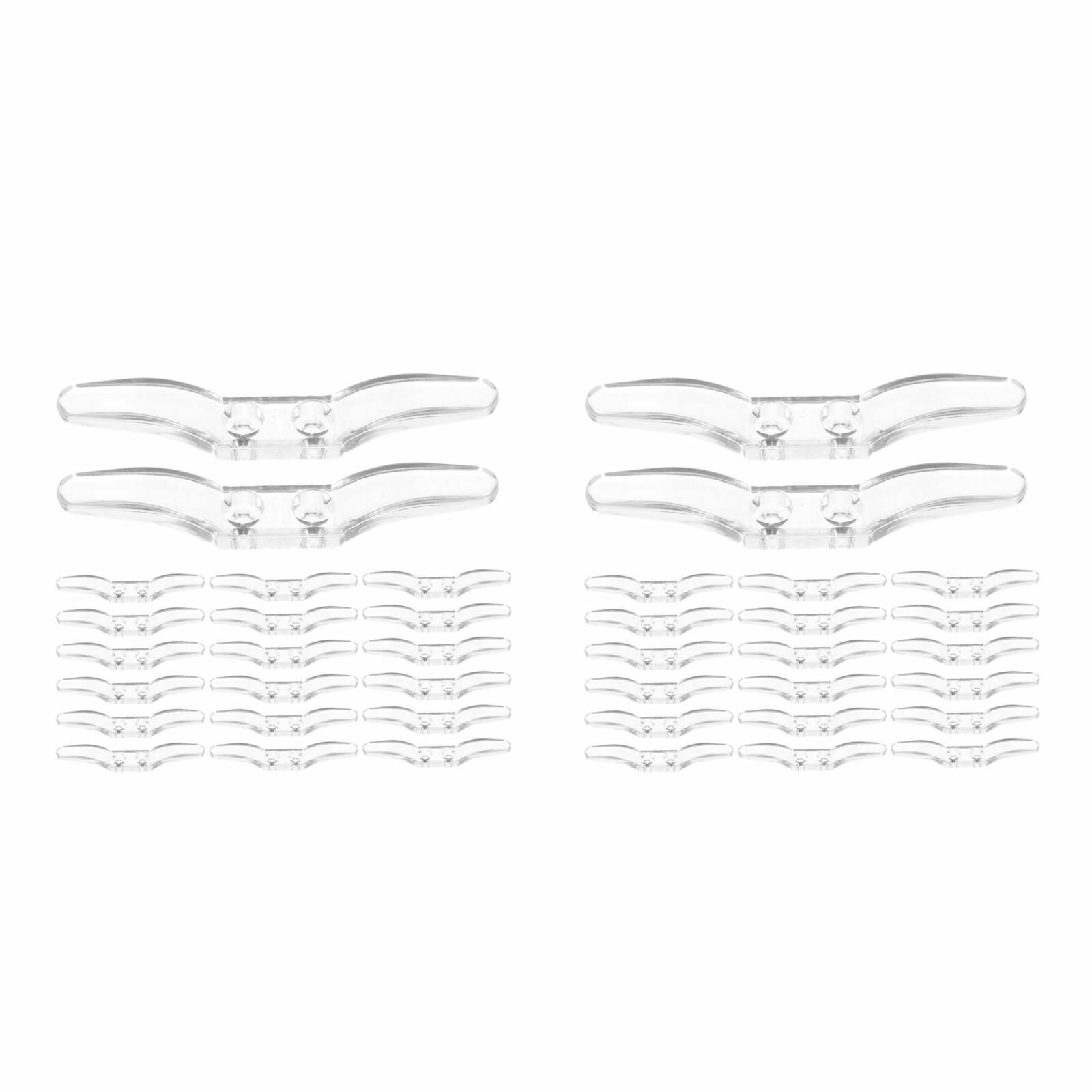 Пластиковые прозрачные фиксаторы шнуров для рулонных штор с двумя отверстиями, 40 компонентов для дома и офиса