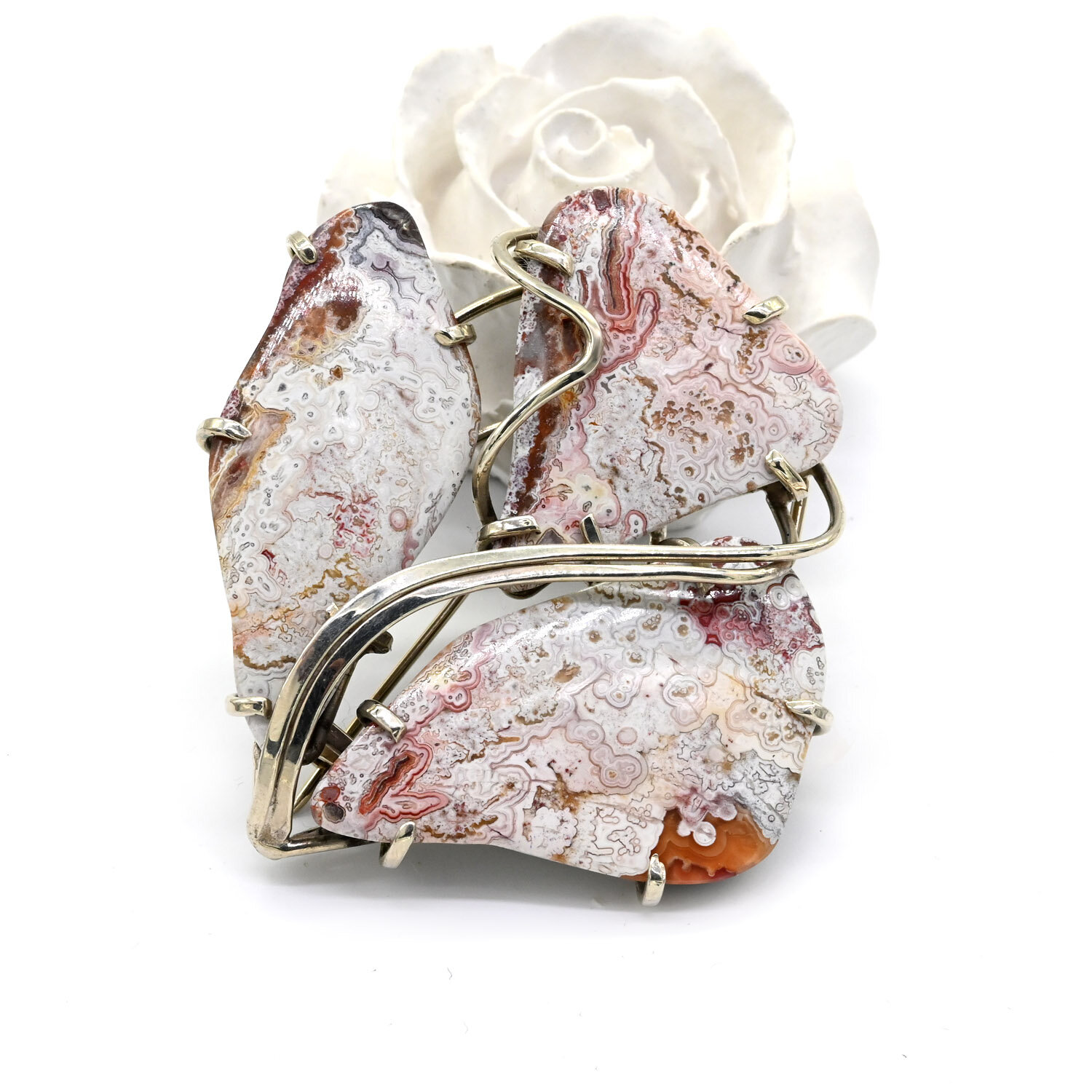 Брошь, агат