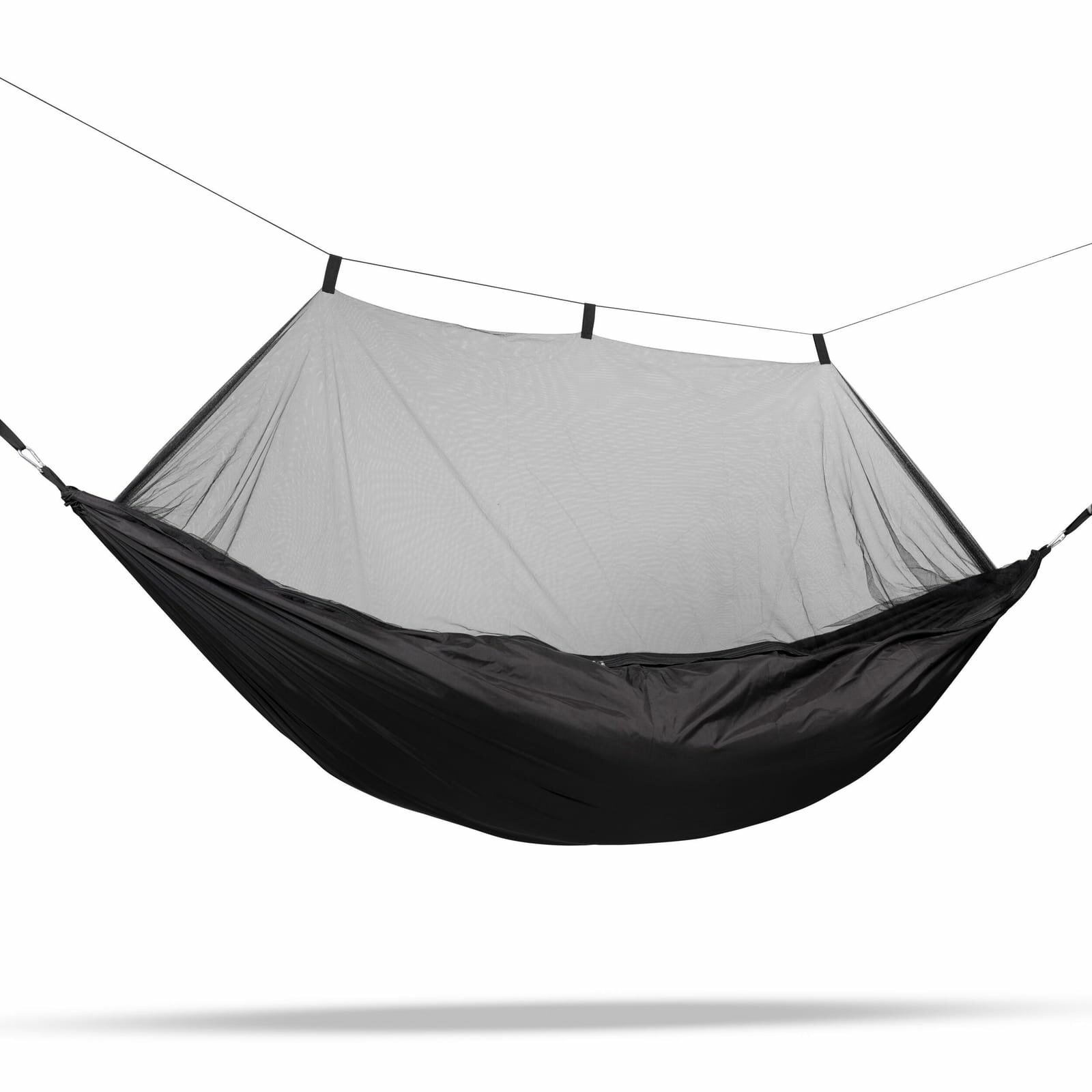 DECATHLON Гамак Travelnet с москитной сеткой, черный, 240 x 140 см, 200 кг