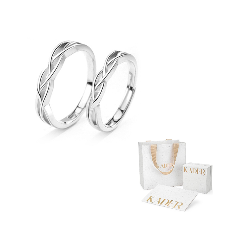 Кольцо переплетенное, Swarovski Zirconia