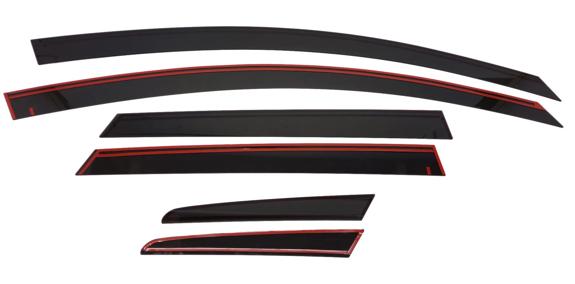 Дефлекторы 2D для MAZDA 3 2008-2013 (II+II рестайлинг), 6шт