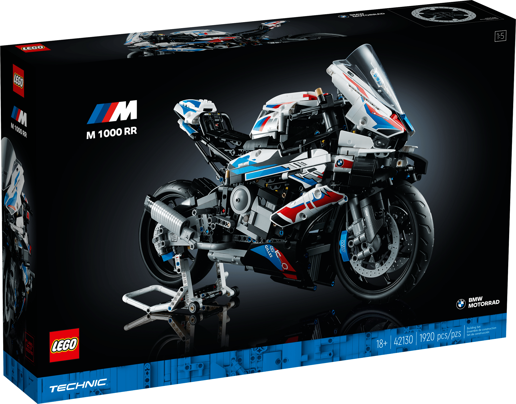 Конструктор LEGO Technic 42130 Мотоцикл BMW M 1000 RR, 1920 дет.