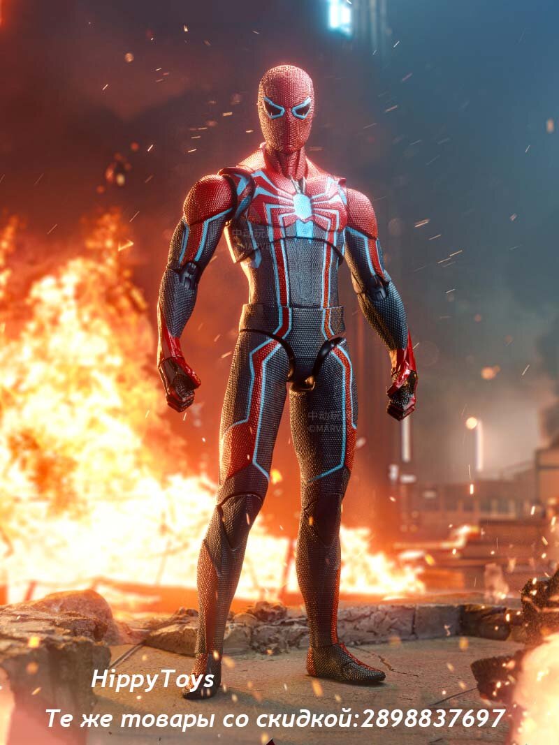 Человек паук фигурка, Spider-Man VELOCITY SUIT, PS5, подвижные фигурки,18 см, ZD TOYS