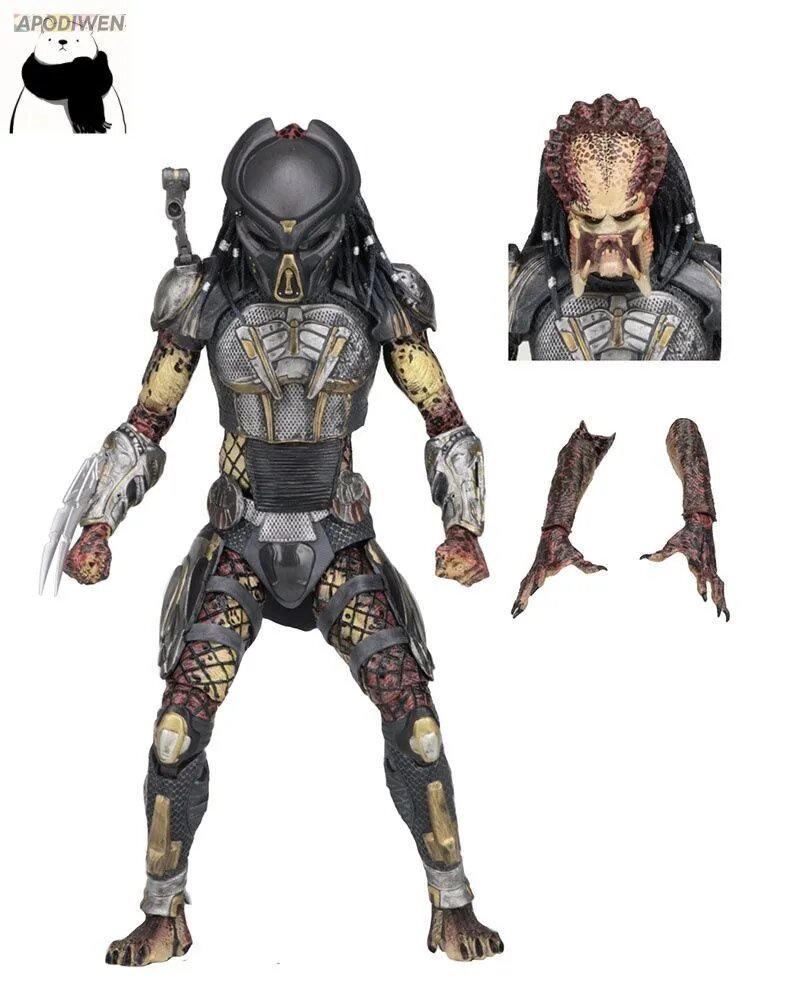 Фигурка Apodiwen Predator Хищник Фигурка коллекционная для взрослых и детей 18 см с аксессуарами